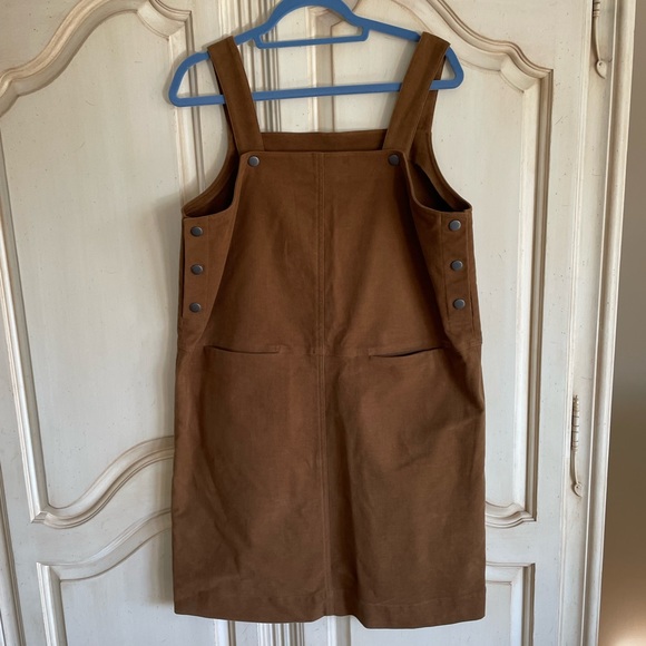 Wrap London | Dresses | Wrap London Brown Pinafore Dress | Poshmark